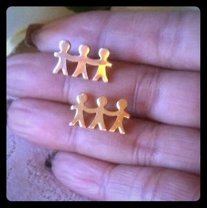 Jewelry | Vintage Three People Holding Hands Lapel Pin | Poshmark